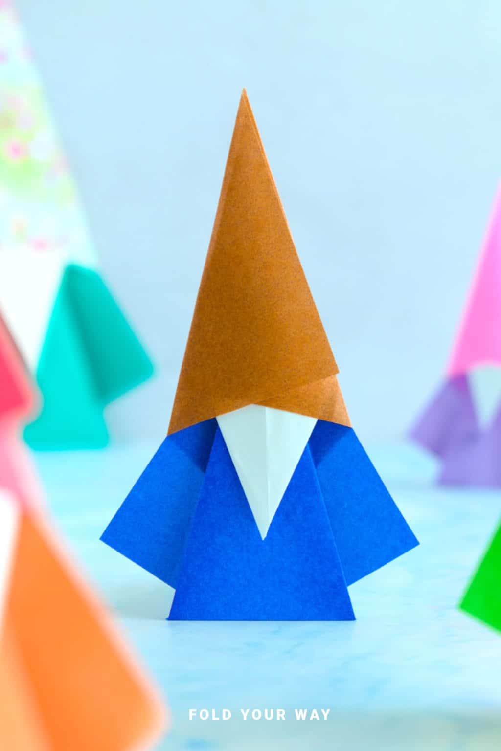 2D Origami Gnome | Fold Your Way