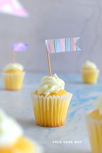 Washi Tape Cake Toppers | Fold Your Way