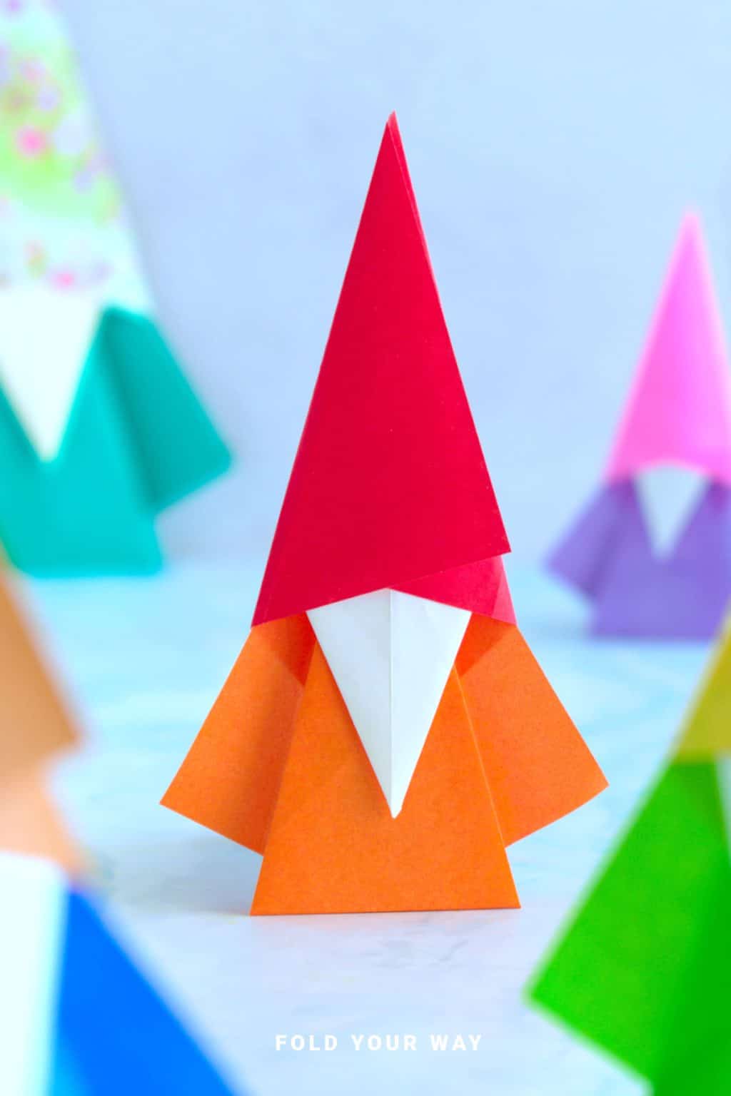 2D Origami Gnome | Fold Your Way