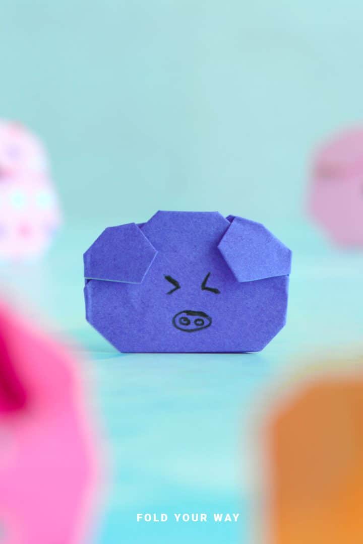 Easy Origami Pig Face | Fold Your Way