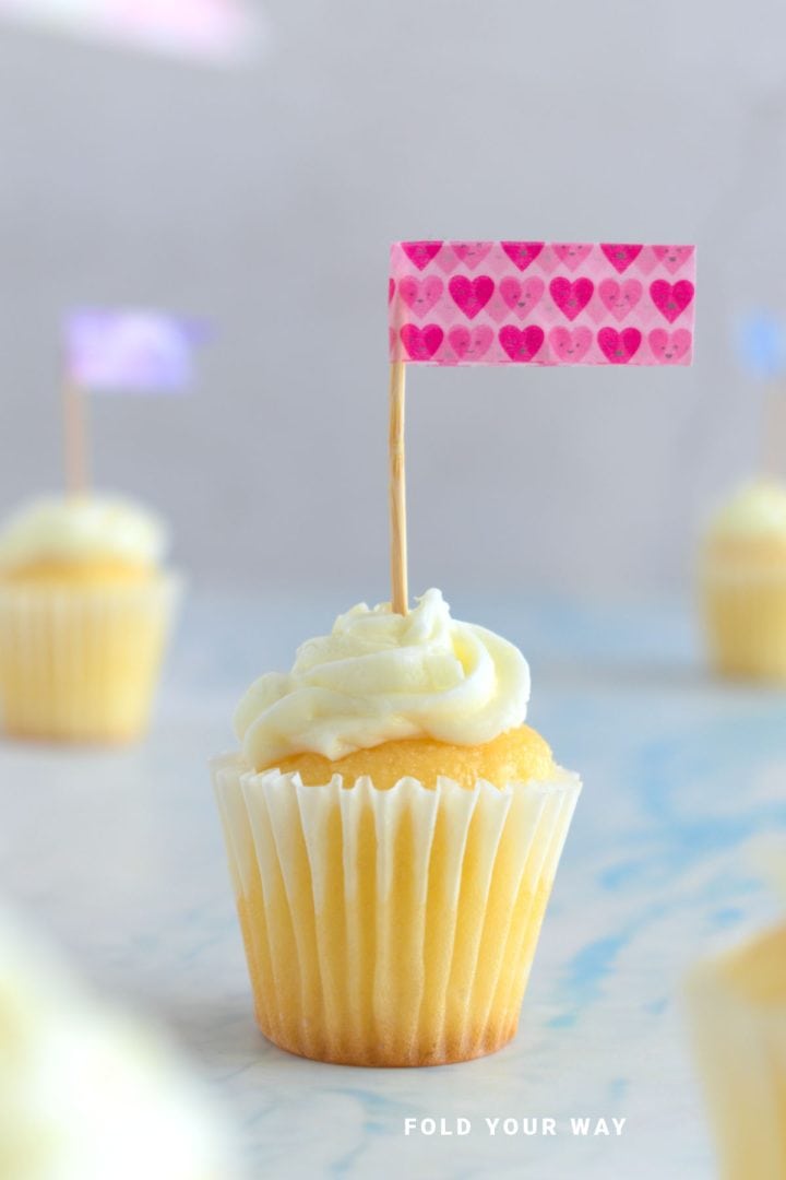 Washi Tape Cake Toppers | Fold Your Way