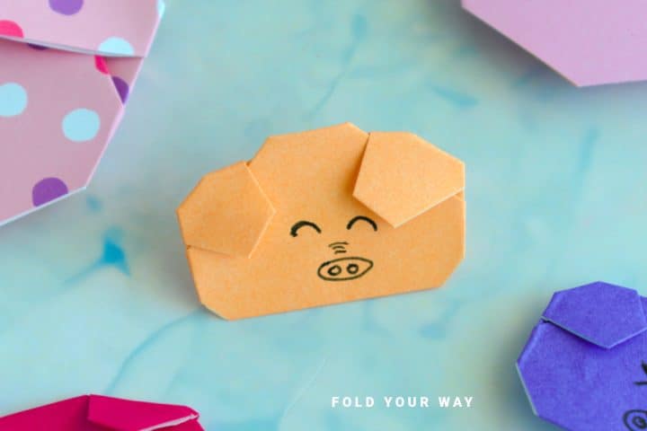 Easy Origami Pig Face | Fold Your Way