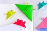 Frog Corner Origami Bookmark | Fold Your Way