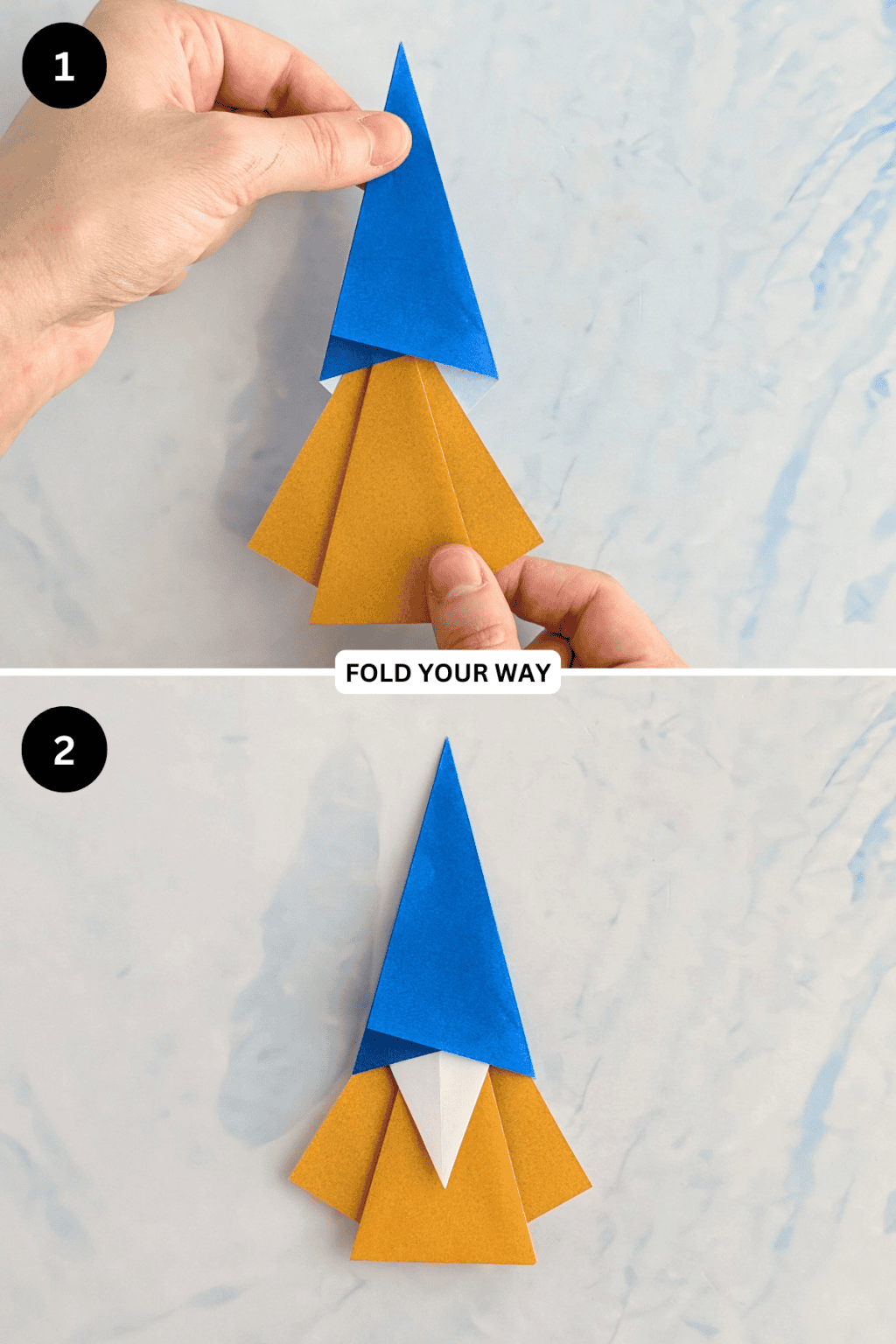 2D Origami Gnome | Fold Your Way