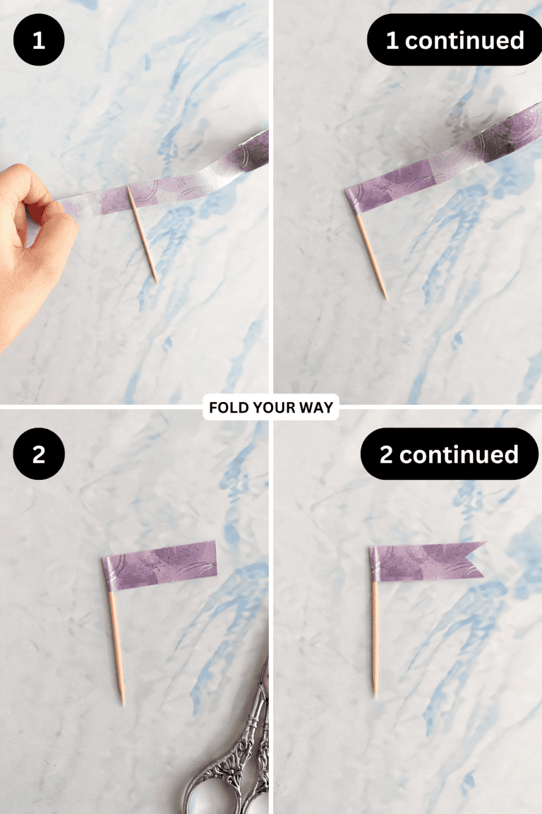 Washi Tape Cake Toppers | Fold Your Way