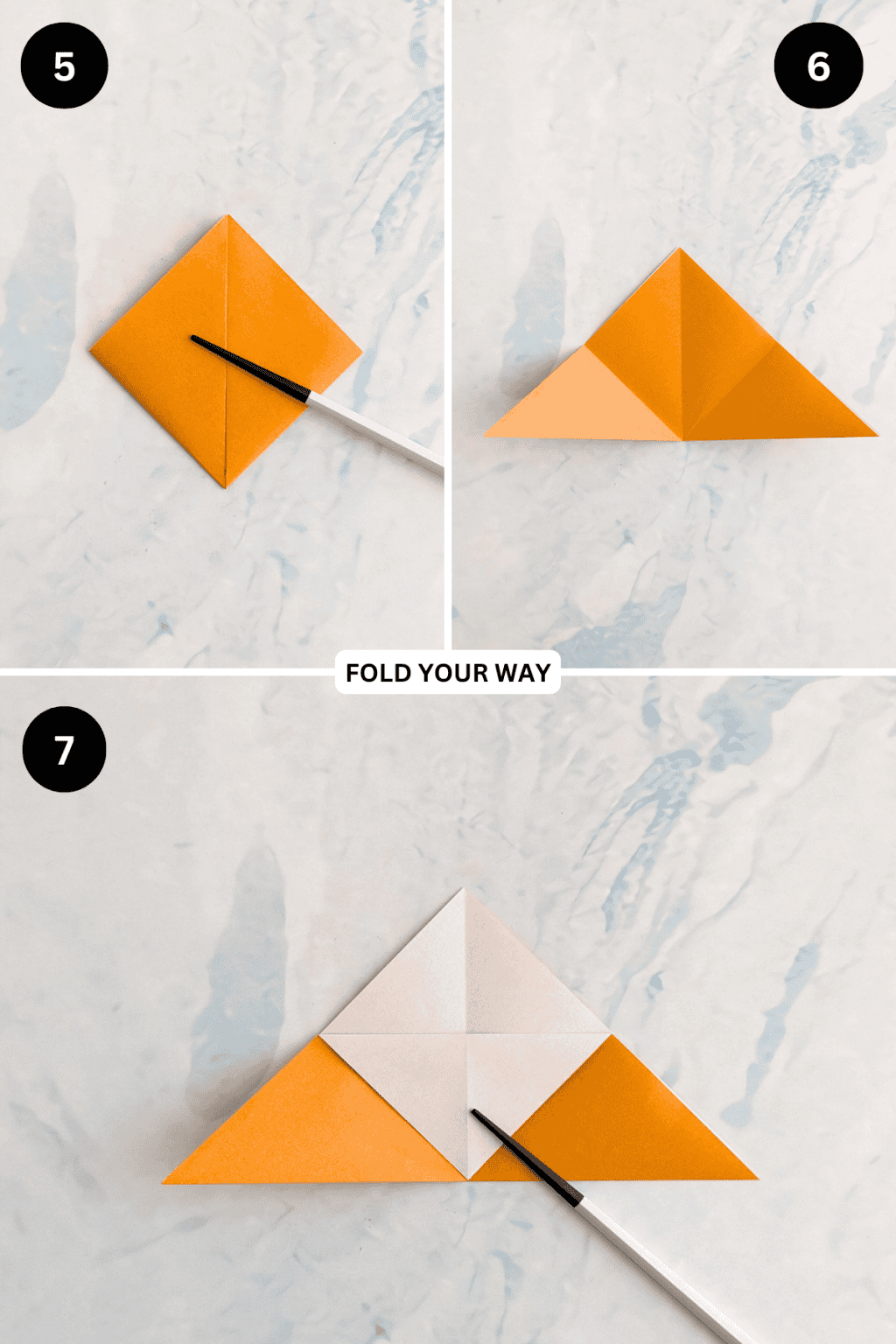 Square Corner Origami Bookmark | Fold Your Way