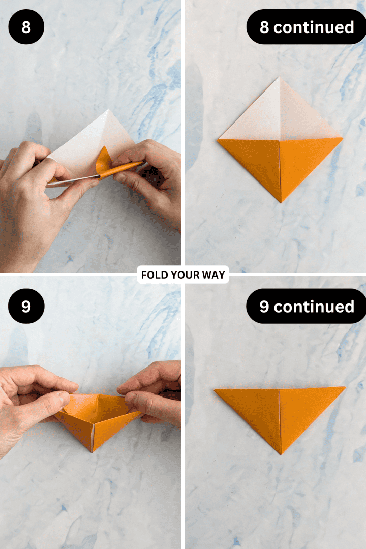 Square Corner Origami Bookmark | Fold Your Way