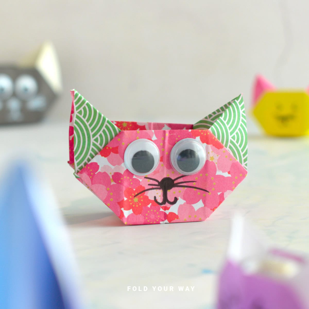 Simple Cat Origami Box | Fold Your Way
