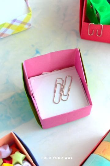 How To Make An Easy Origami Cube Desk Organizer | Fold Your Way