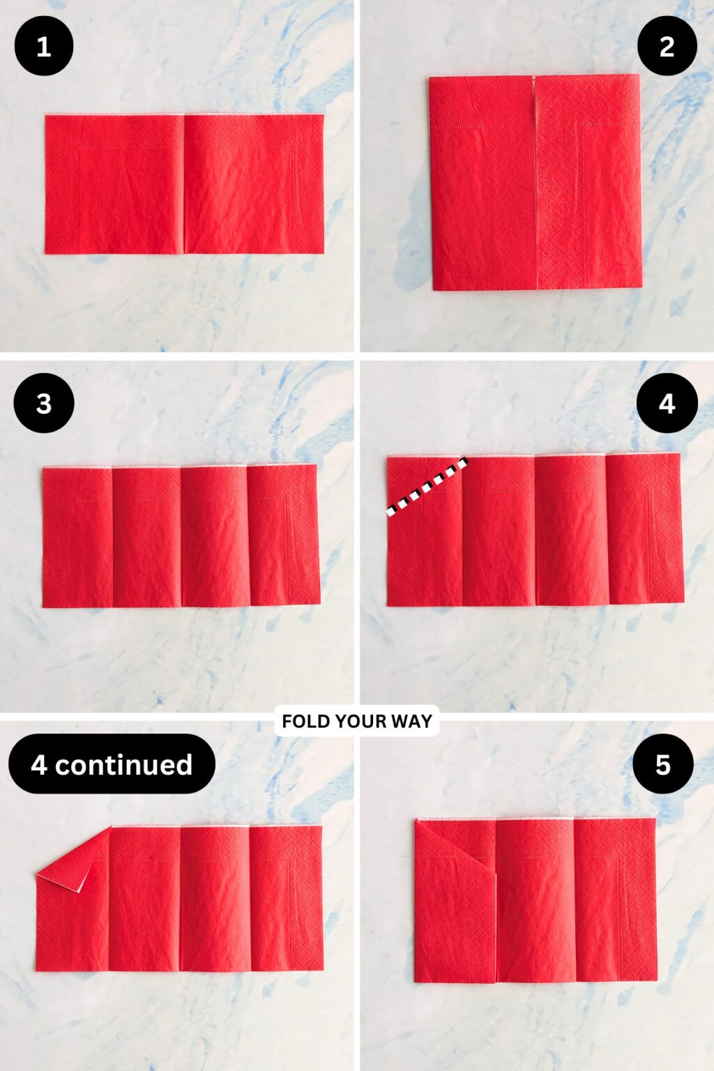 Pleated Pocket Napkin Folding Idea | Fold Your Way