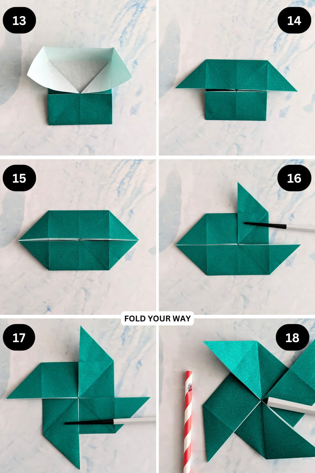 How To Make An Easy Origami Pinwheel | Fold Your Way