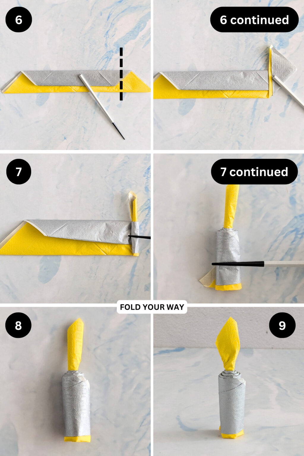 Candle Napkin Fold | Fold Your Way