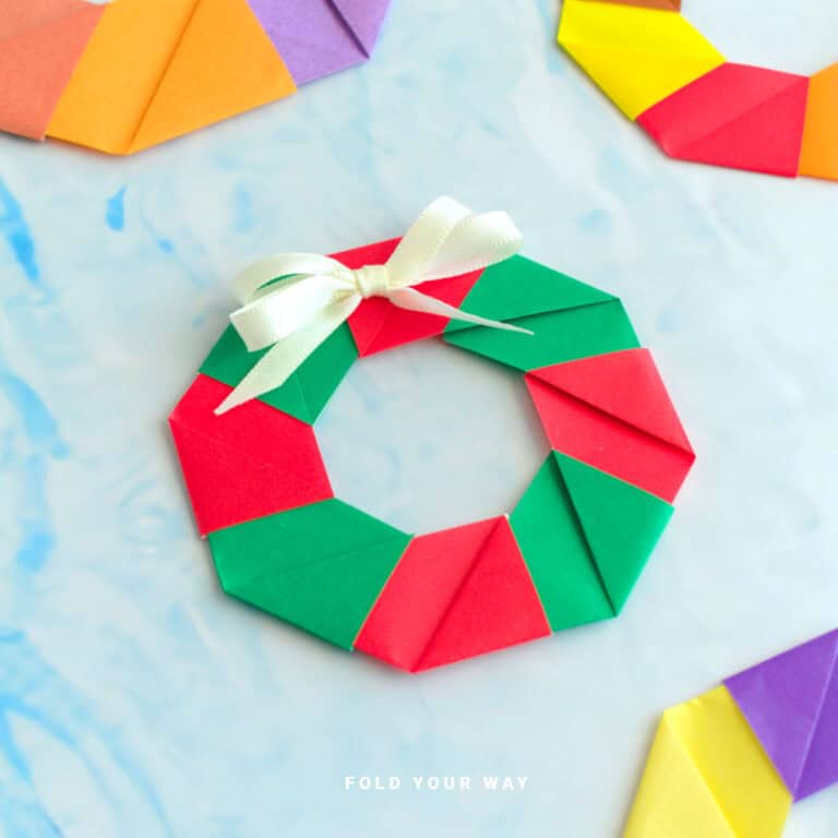 How To Make An Easy Origami Wreath | Fold Your Way