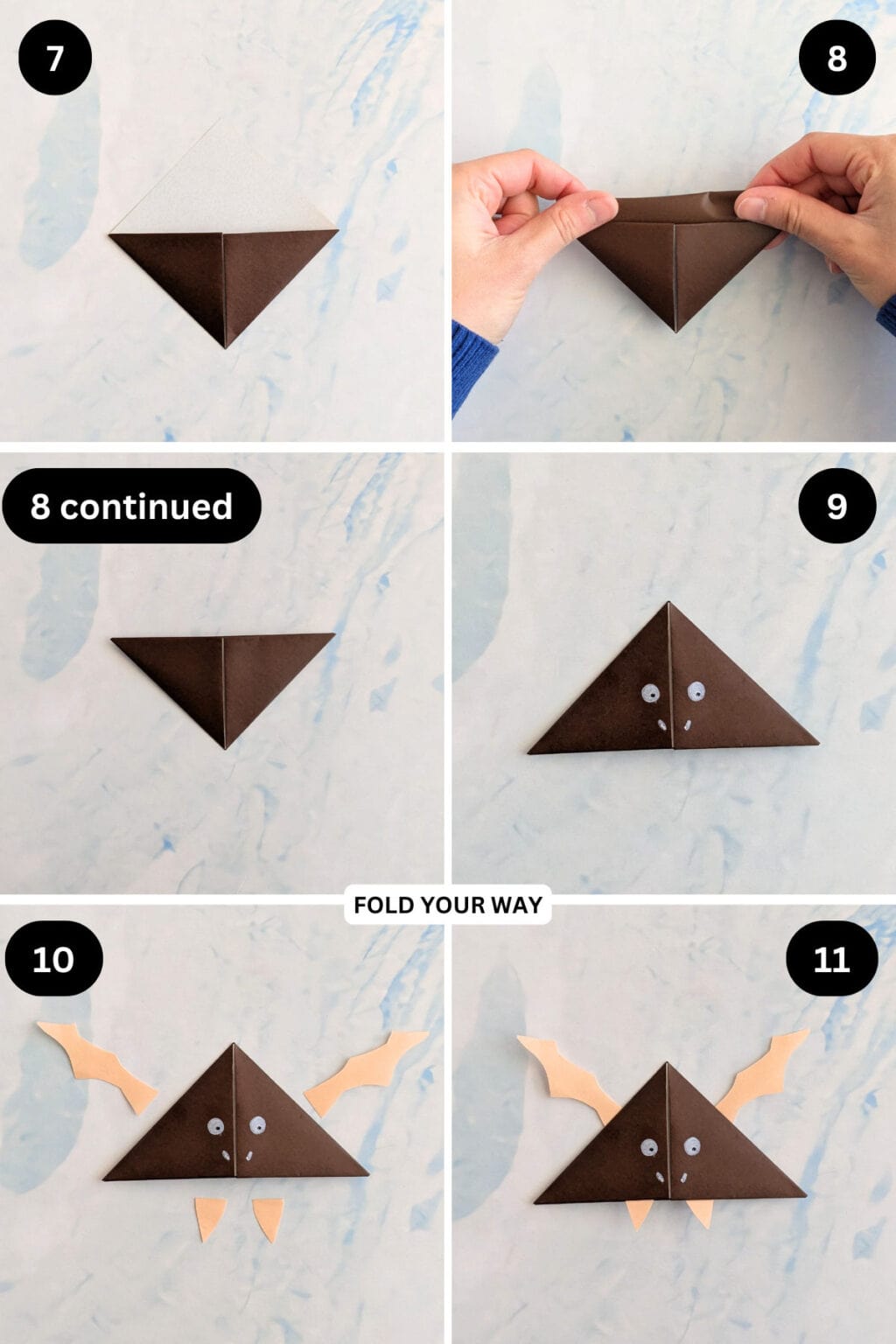 Bat Origami Corner Bookmark | Fold Your Way