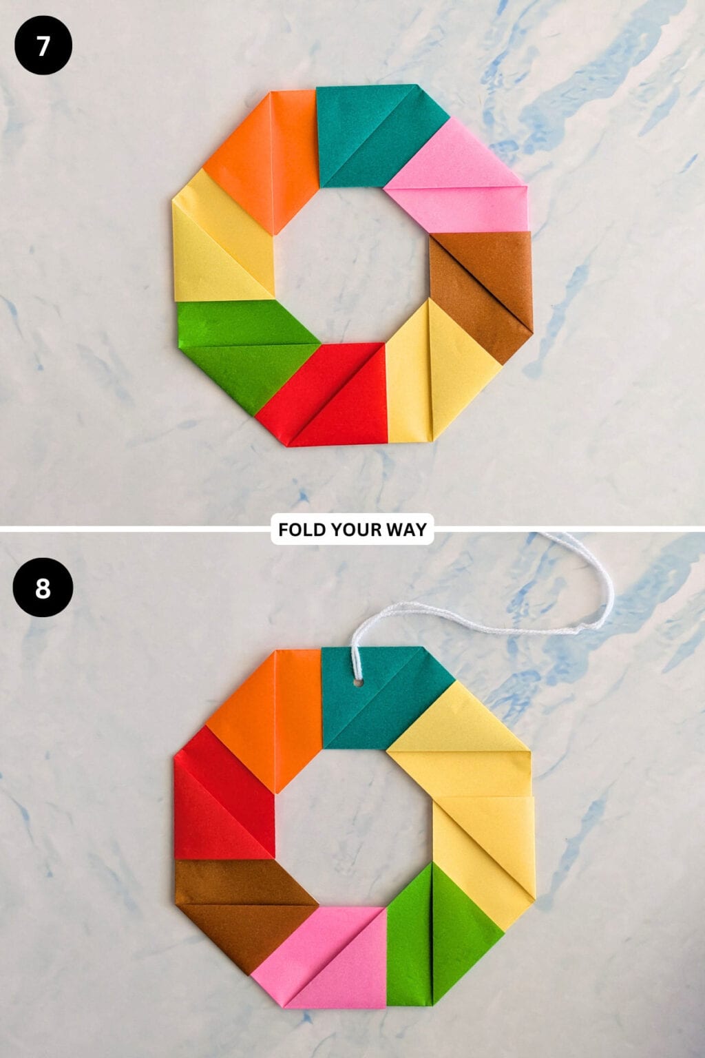 How To Make An Easy Origami Wreath | Fold Your Way